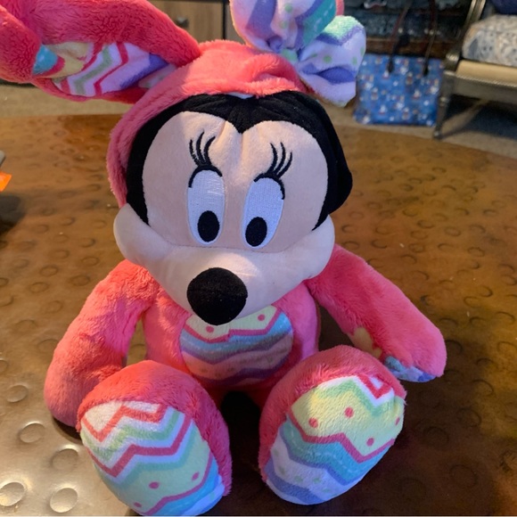 Disney | Toys | Disneys Minnie Mouse Plush Easter Bunny Pink Stuffed ...